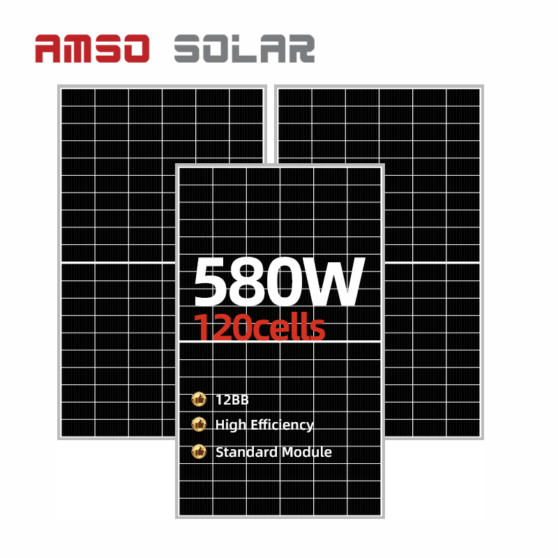 China High efficiency good monocrystalline 580w 585w 590w 595w 600w 605w 120 cell half cell ...
