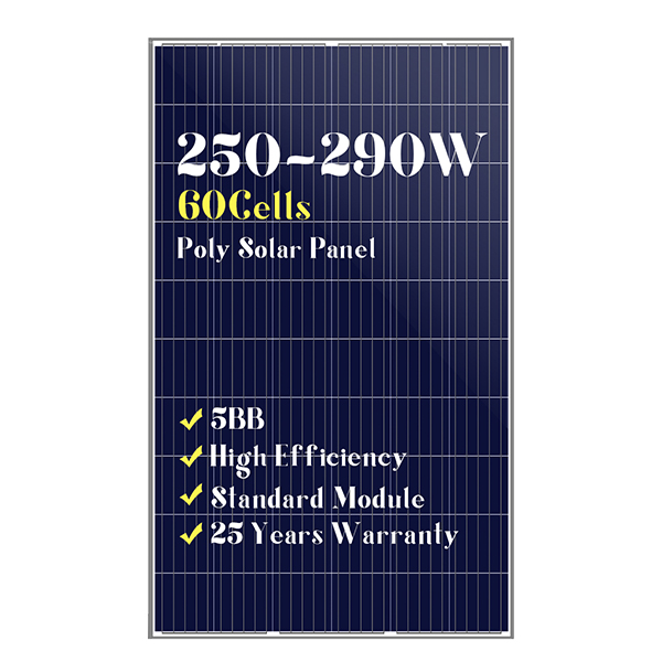 China 60 cells standard size poly blue solar panels 260w270w280w290w ...